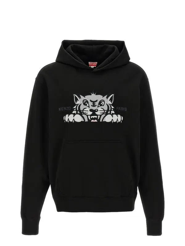 Kenzo Happy Tiger Hoodie - Black