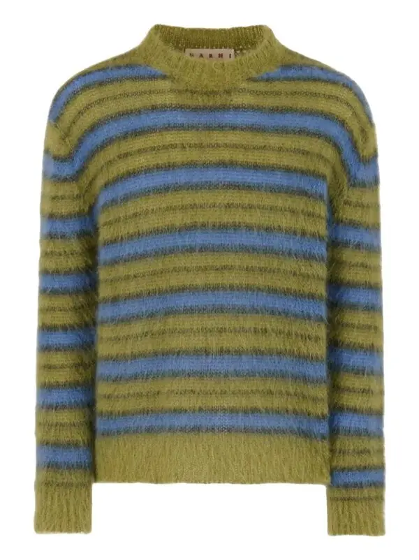 Marni Crew Neck Long Sleeve Sweater - Green