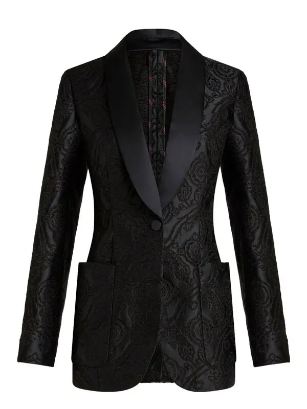 Etro Jacquard Blazer - Black
