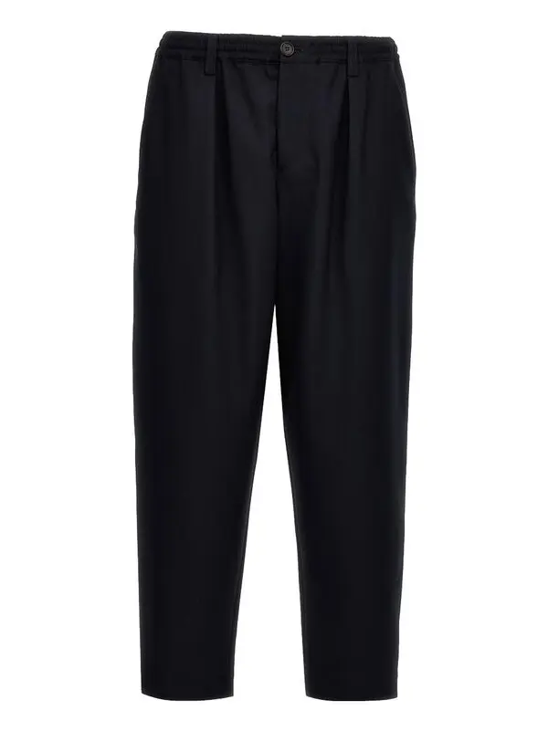 Marni Tropical Wool Cropped Trousers - Blue