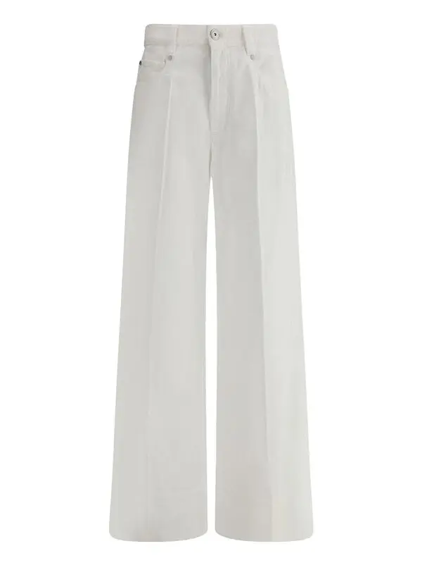Brunello Cucinelli Cotton-linen Jeans - White