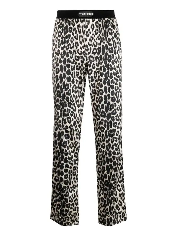 TOM FORD Printed Pants - Beige