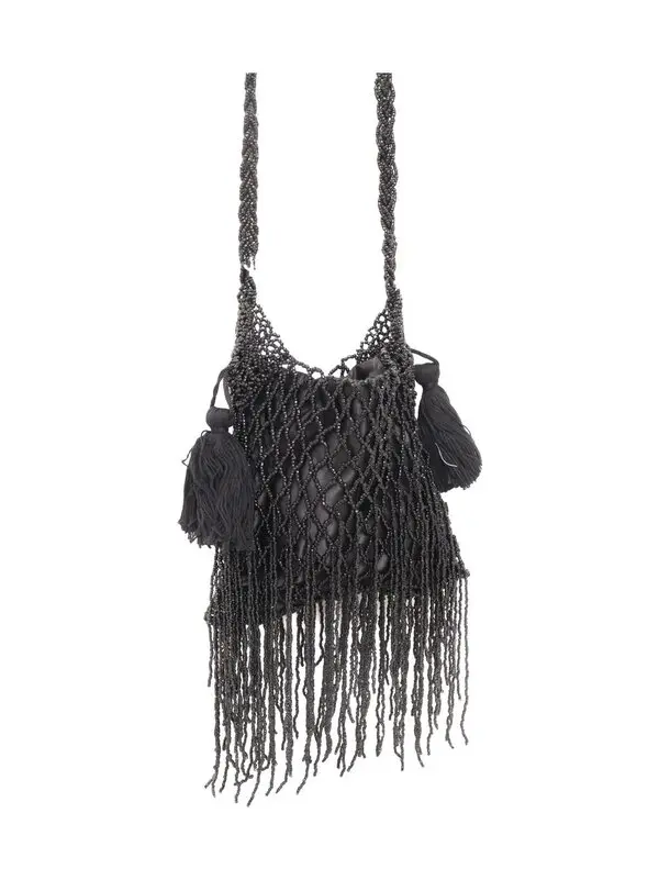 P.a.r.o.s.h Beaded Shoulder Bag - Black