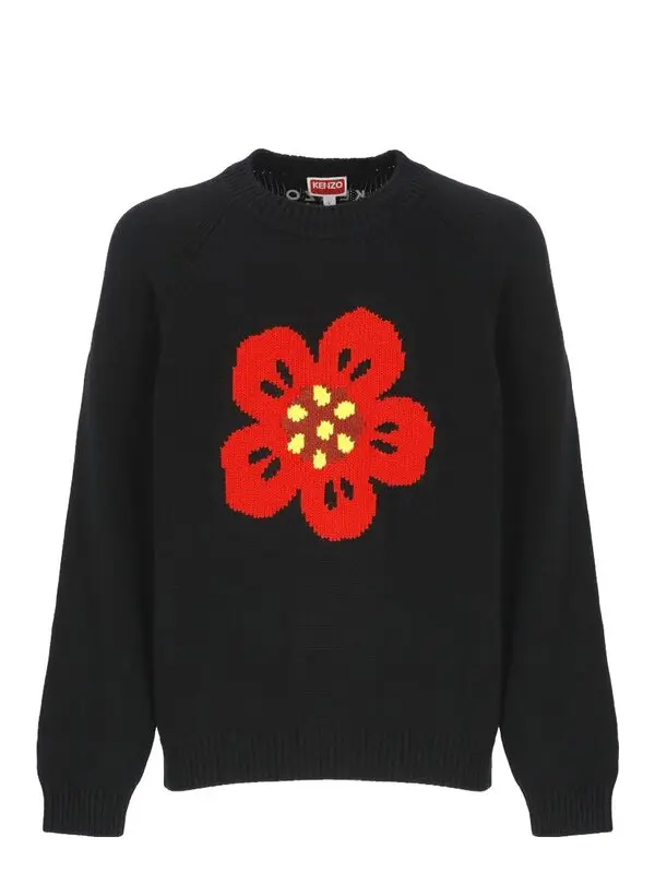 Kenzo Cotton And Wool Jumper - Black
