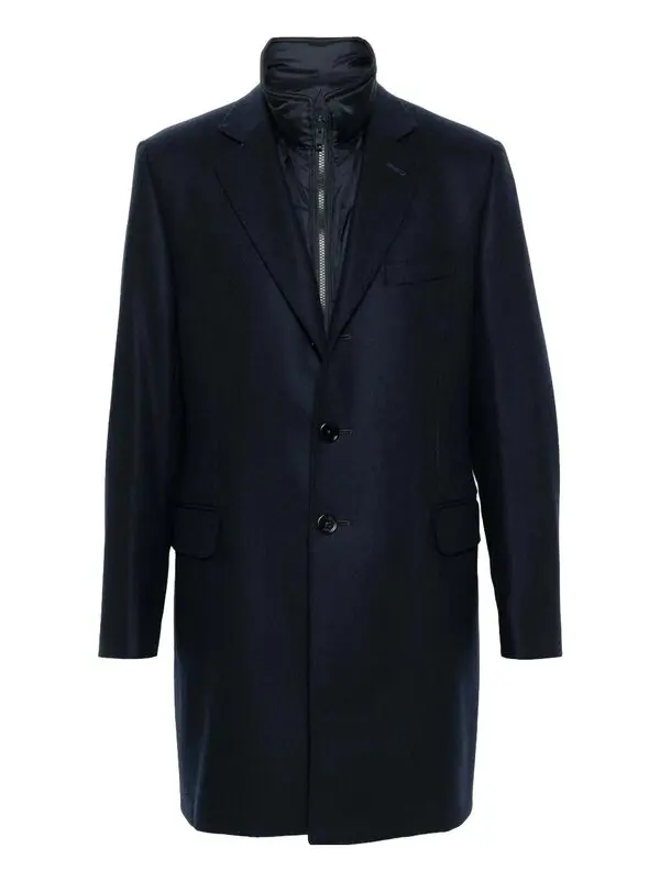 FAY Tailored Double Coat - Blue