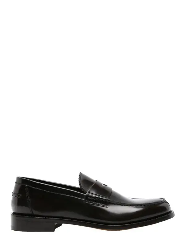 DOUCAL'S Penny Loafer Shoes - Brown