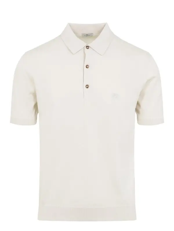 Etro Knitted Cotton Polo - White