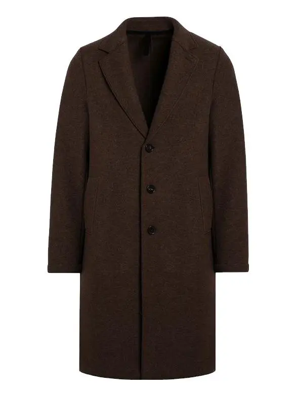 Harris Wharf London Single-breasted Virgin Wool Coat - Brown