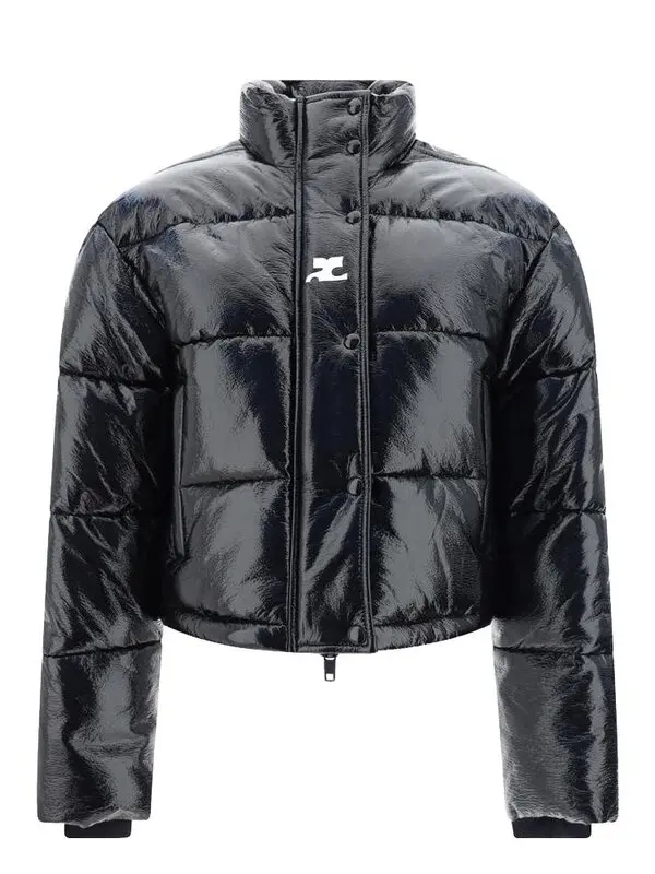 COURREGES Cropped Down Jacket - Black