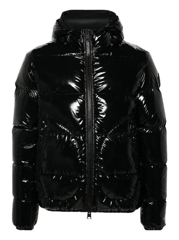 Herno Gloss Fabric Bomber Jacket - Black