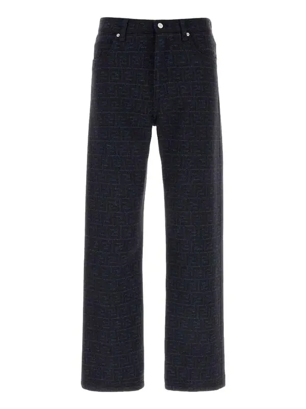 Fendi Embroidered Cotton Blend Pants - Printed