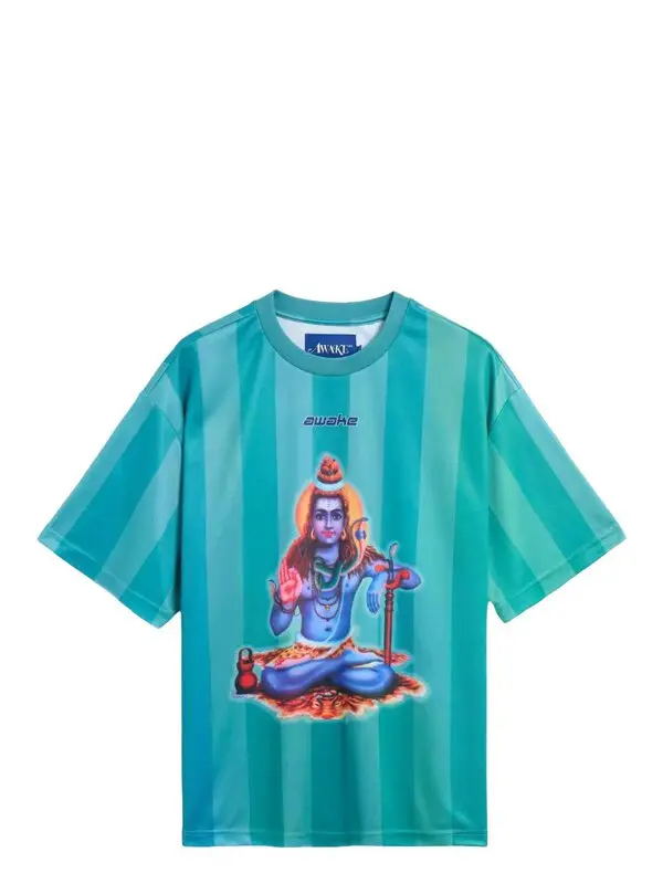 AWAKE NY Graphic Jersey T-shirt - Blue