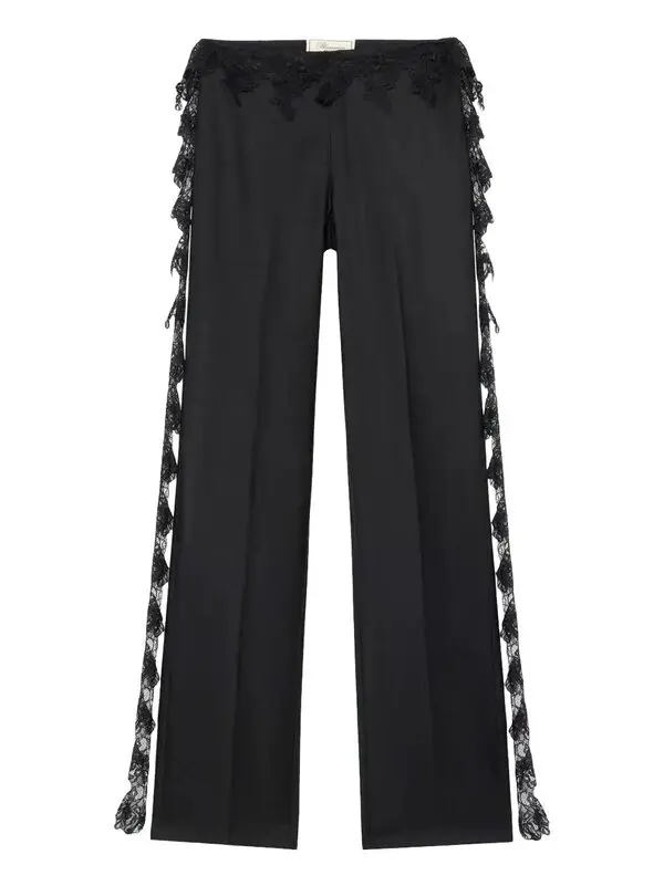 Blumarine Lace-trim Trousers - Black