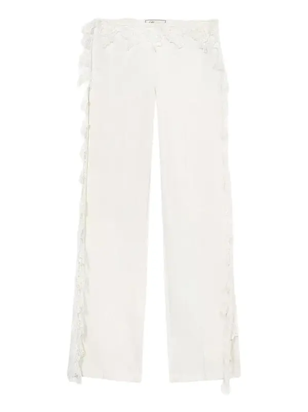 Blumarine Lace-detail Trousers - White