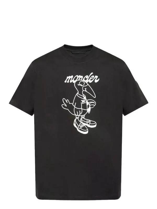 Moncler Mon Duck Cotton T-shirt - Black