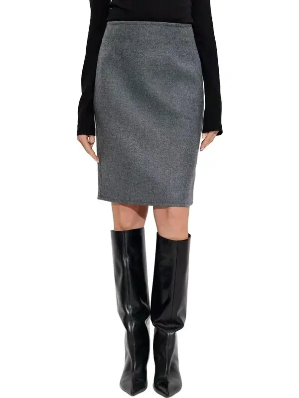Dsquared2 Pencil Wool Skirt - Grey