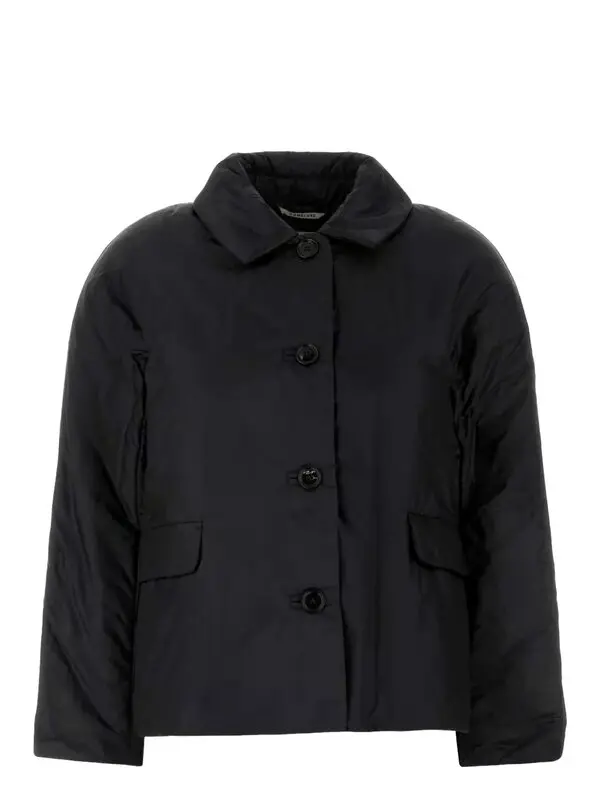 Max Mara Padded Jacket With Button Fastening - Black