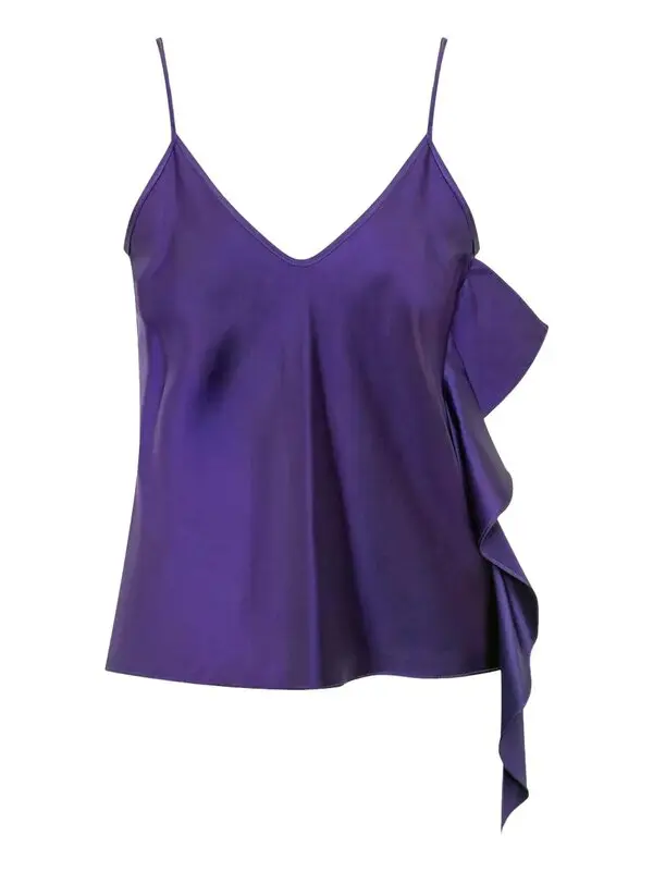 Max Mara Scollo Ruffle-detail Top - Blue