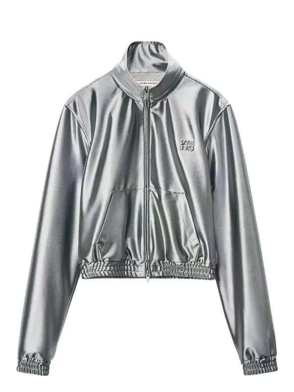 Alexander Wang Satin Track Jacket - Silver