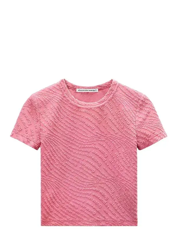 Alexander Wang Logo-embossed T-shirt - Pink