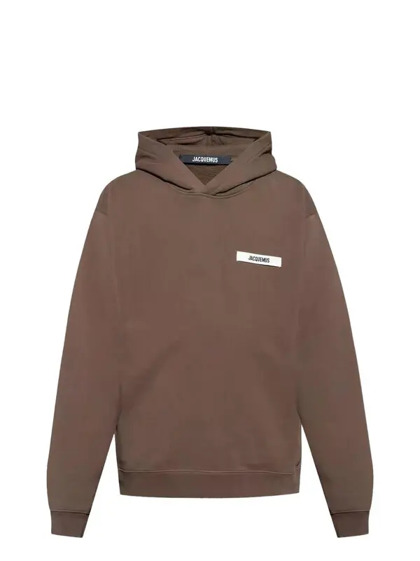 Jacquemus Logo-patch Relaxed Hoodie - Brown
