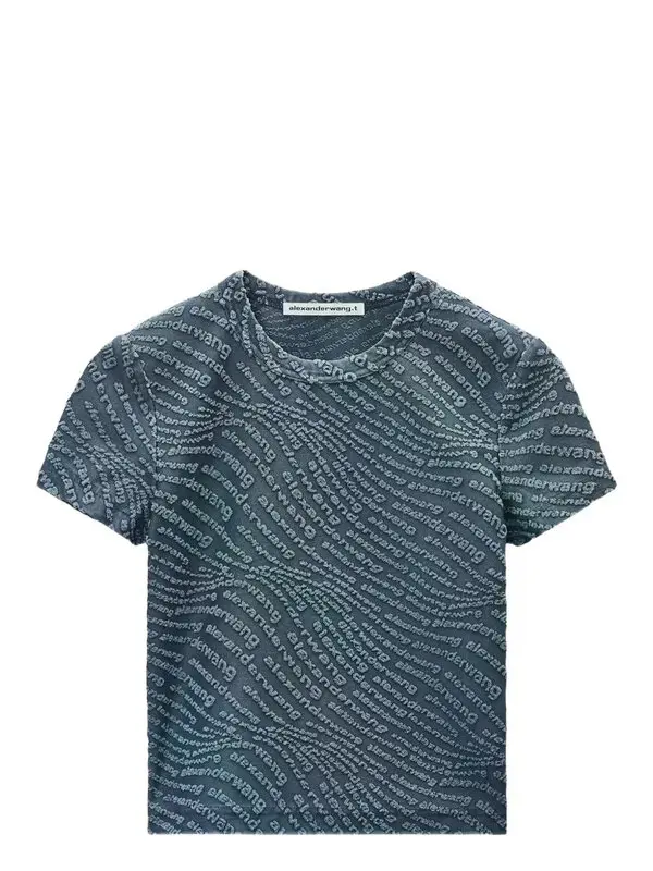 Alexander Wang Logo-embossed Short-sleeve Top - Blue