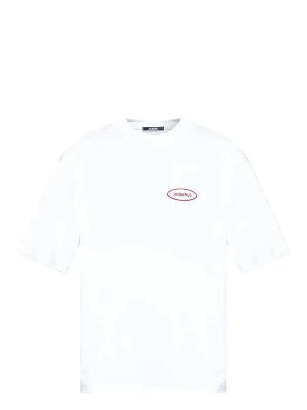 Jacquemus Logo-embroidered T-shirt - White