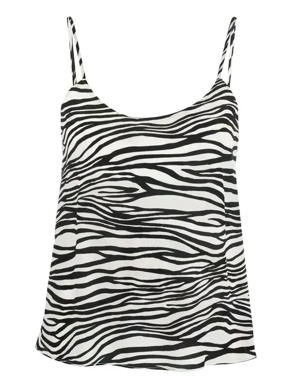 Max Mara Zebra-print Vest Top - White