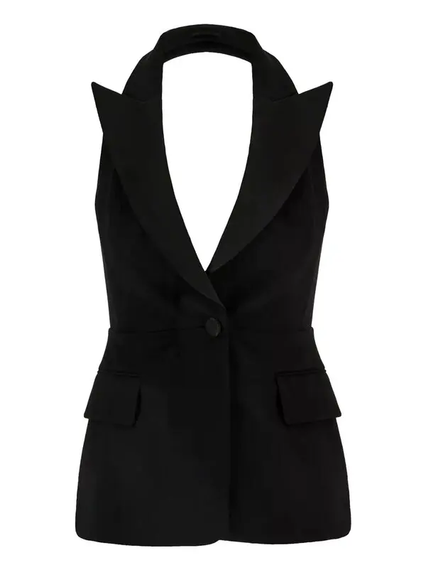 Max Mara Aletta Stretch-wool Vest - Black