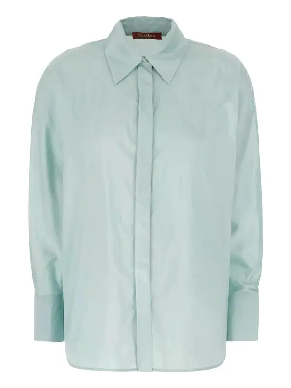 Max Mara Classic-collar Shirt - Blue