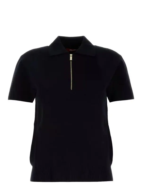 Max Mara Zip-neck Polo Shirt - Blue