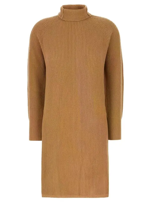 Max Mara Fisherman's Rib-knit Midi Dress - Brown