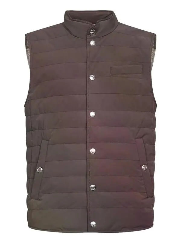 Brunello Cucinelli Quilted Snap-button Gilet - Brown