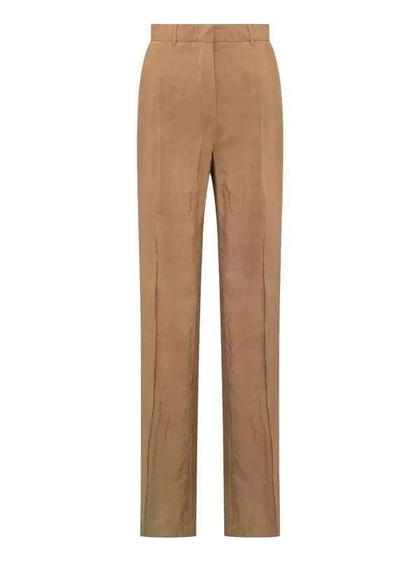 Max Mara Pressed-crease Trousers - Brown