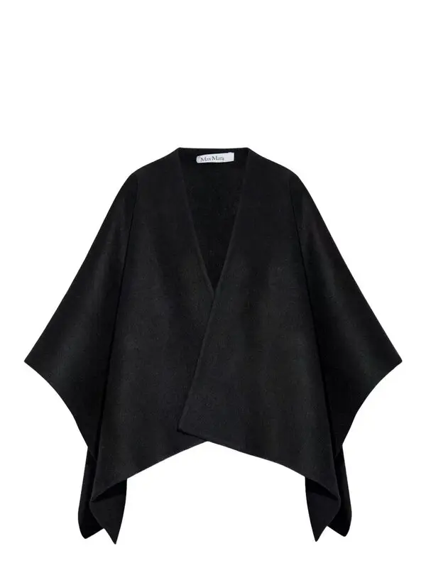 Max Mara Draped Cape - Black