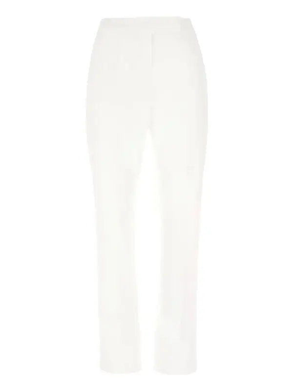 Max Mara Stretch-satin Tailored Trousers - White