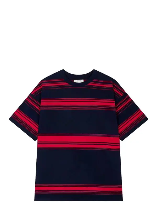 STUDIO TOMBOY Striped Cotton T-shirt - Black