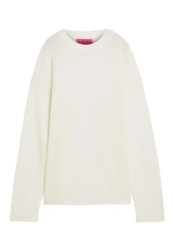 THE ELDER STATESMAN Cashmere And Cotton-blend Sweater - Ivory