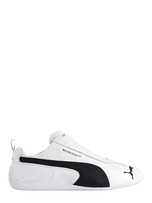 Balenciaga X Puma Speedcat Leatherin Sneakers - White/black