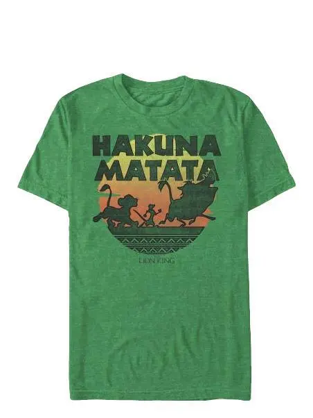 LION KING Hakuna Matata Sunset Circle Graphic T-shirt - Kelly Heather