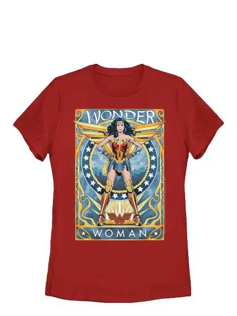 WONDER WOMAN 1984 Trading Card Graphic T-shirt - Red