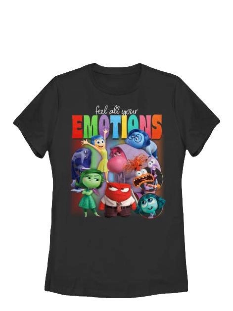 INSIDE OUT 2 Feel All Your Emotions" Short Sleeve Graphic T-shirt - Black
