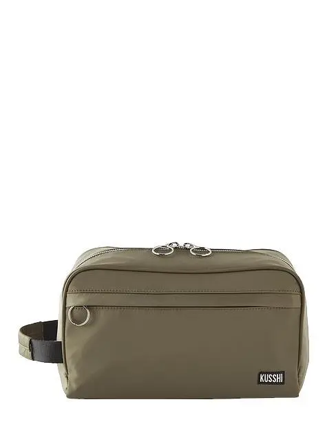 KUSSHI Dopp Kit - Olive Green & Light Grey