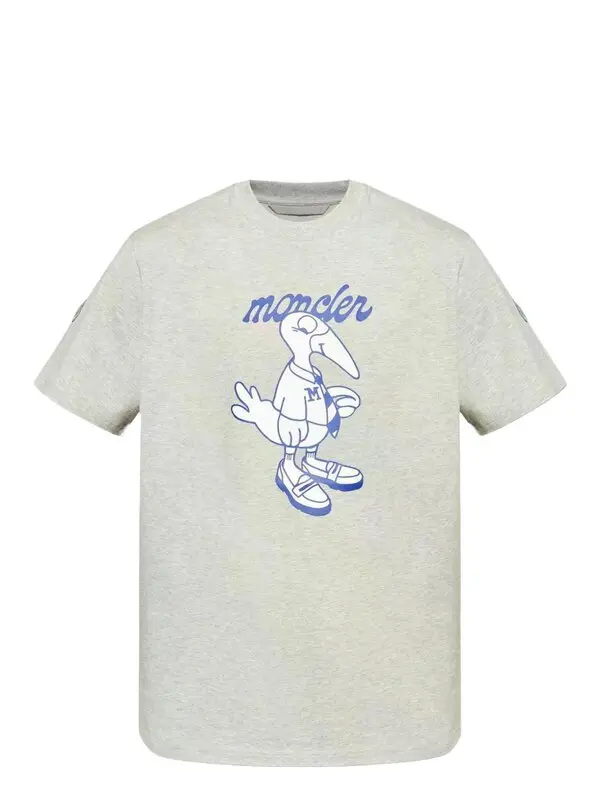 Moncler Bird-print T-shirt - Grey