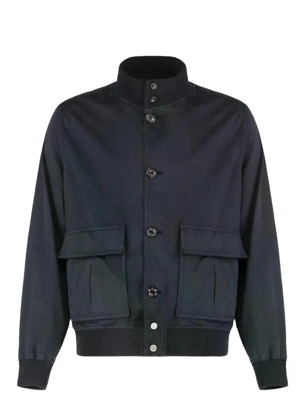 VALSTAR Pocket-detail Unlined Bomber Jacket - Blue