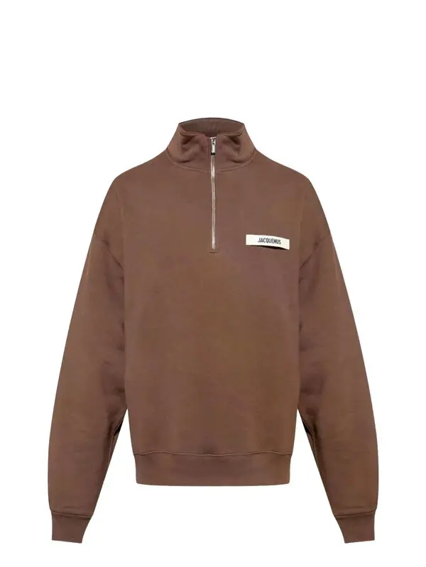 Jacquemus Logo-patch Sweatshirt - Brown