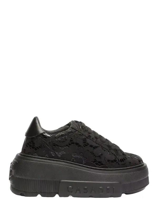 Casadei Lace Platform Sneakers - Black
