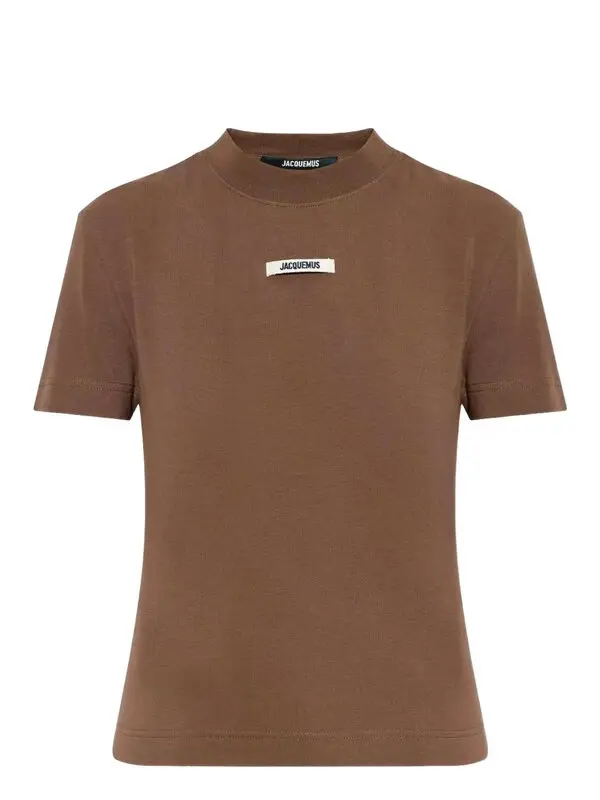 Jacquemus Logo-patch T-shirt - Brown