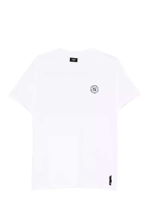 Fendi Logo-patch T-shirt - White