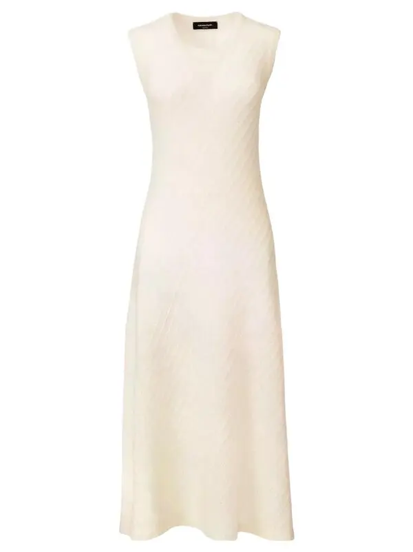 Fabiana Filippi Diagonal-knit Sleeveless Dress - White